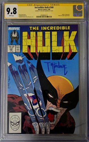 INCREDIBLE HULK #340 CGC 9.8 WHITE PAGES SIGNED BY TODD MCFARLANE | eBay