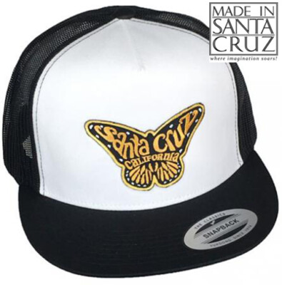 Santa Cruz CA Monarch - Adjustable Trucker Mesh Hat by Tim Ward [wht ...