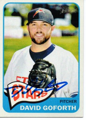 David Goforth Huntsville Stars 2014 Topps Heritage Signed Card | eBay