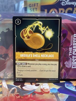 Disney Lorcana TCG URSULA'S SHELL NECKLACE Item Rare NM 34/204 EN 1 ...