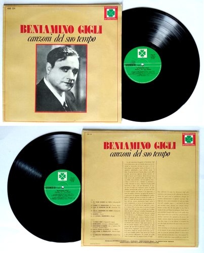 Lp 33 Giri Beniamino Gigli Canzoni Del Suo Tempo Disco Vinile Vinyl ...