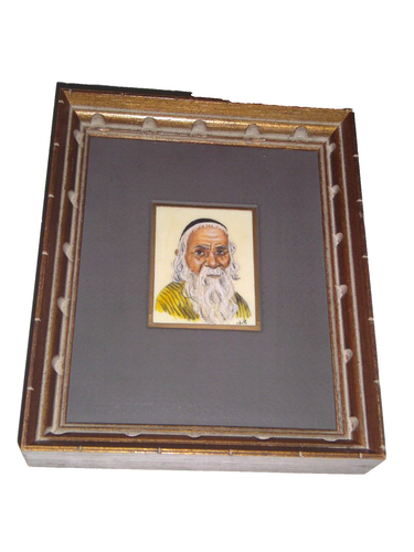 "CHASSID" Soloman Nogard Original Miniature Portrait Gouache Framed ...
