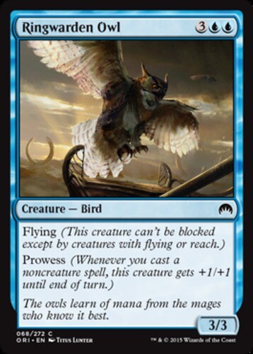 Heavy Play, English MTG Regular Ringwarden Owl Origins Magic the ...