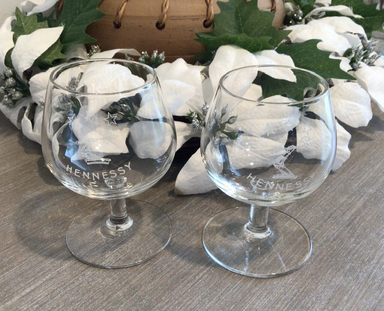 Vintage Hennessy Cognac Snifter Glasses Shot Stemmed Glass 3" Small ...