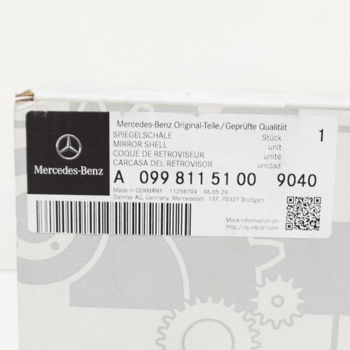 NEW MB C W205 FRONT LEFT DOOR MIRROR COVER RHD A09981151009040 | eBay