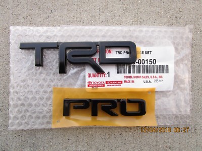 FITS: 15 - 21 TOYOTA 4RUNNER TRD PRO BADGE BLACK PAINTED METAL REAR ...