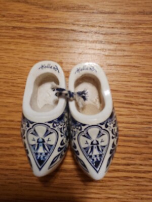 Mini Miniature Dutch Clogs Wooden Shoes Windmill Holland Vintage | eBay