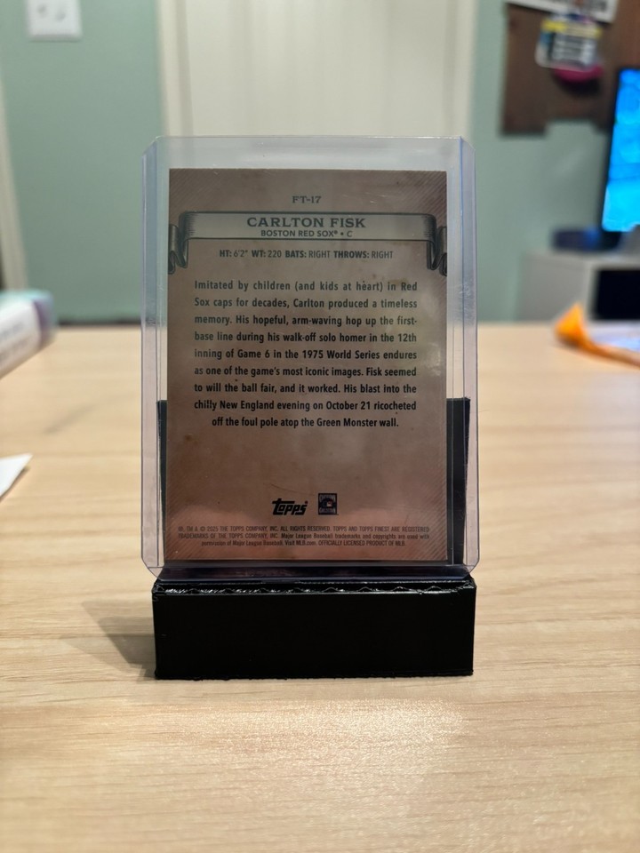 Carlton Fisk 2025 Topps Finest #FT-17 Finest Timelines Boston Red Sox ...