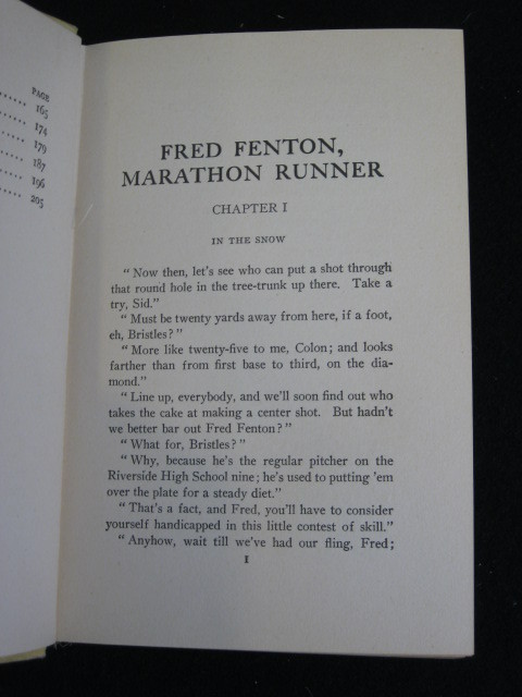 Allen Chapman FRED FENTON MARATHON RUNNER Illustrated Cupples & Leon c ...