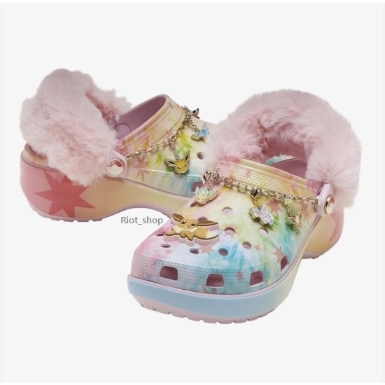 CROCS X Pokemon Eevee Classic Platform Clog - 211429 Expeditedship | eBay