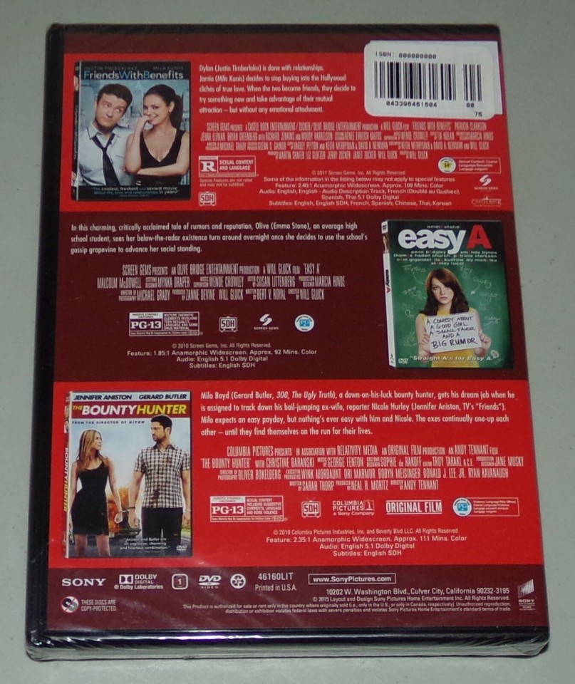 The Laugh Out Loud 3-Movie (DVD) Friends With Benefits/Easy A/Bounty ...