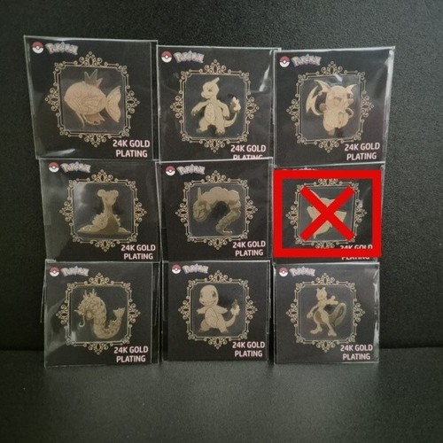 Striking Popping Candy 24k Gold Plated Pokemon Sticker Lot of 8 | eBay