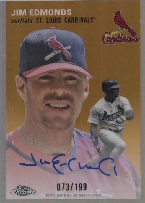 2023 Topps Chrome Platinum Anniversary - Autographs Jim Edmonds #CPA-JE ...