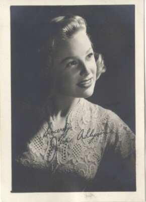 June Allyson 1940's Glamour Pin up Facsimile Autograph Signed Vintage ...