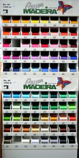 Madeira Rayon 40, #1357 DARK ARMY GREEN, 1000m Machine Embroidery ...