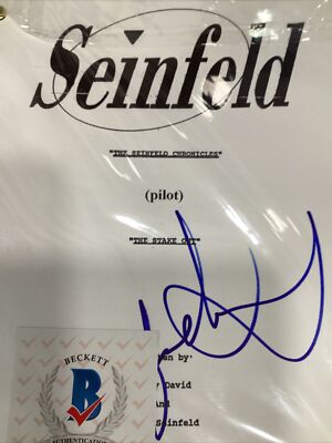 Seinfeld Pilot Script Signed By Jason Alexander Beckett Authentication ...
