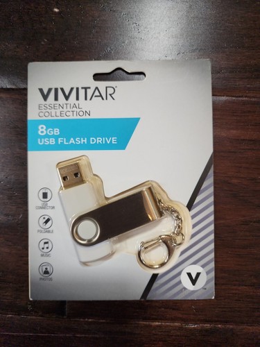 Vivitar Essential Collection 8GB USB Flash Drive White 681066898505 | eBay