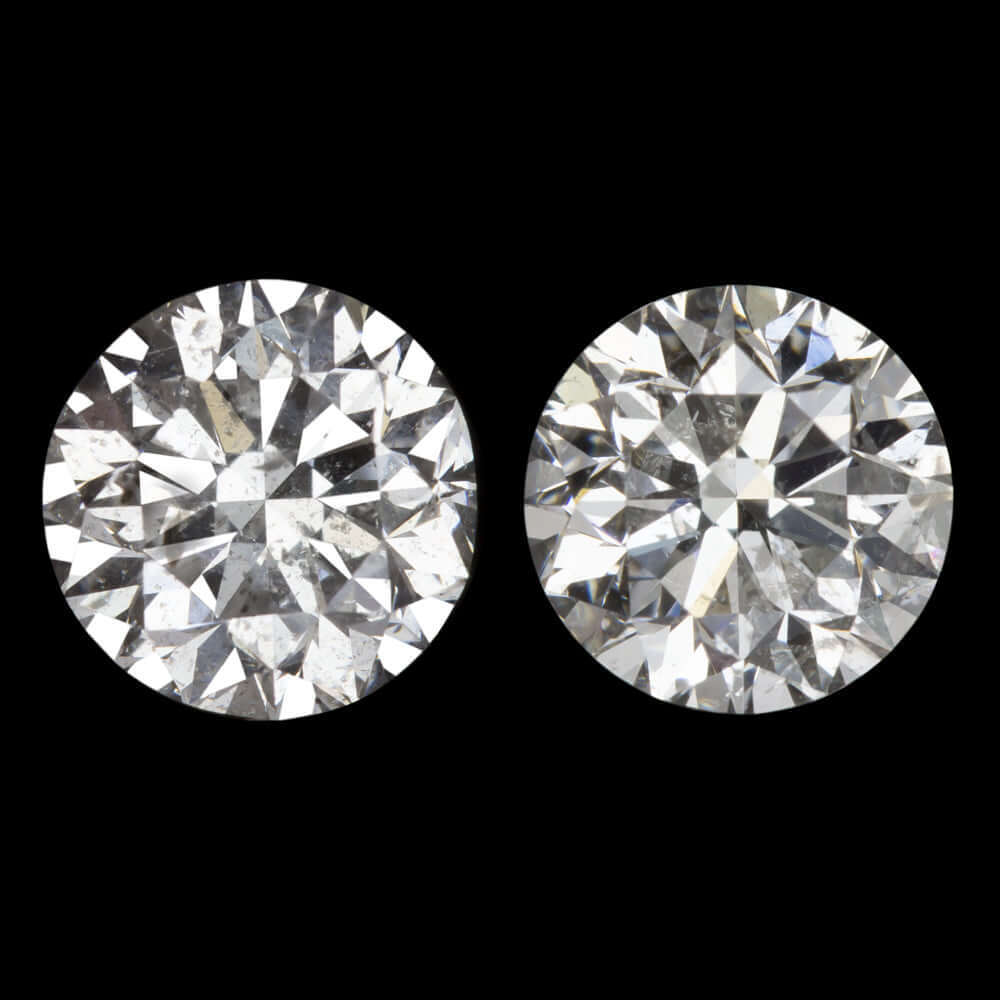 1.64ct VERY GOOD CUT DIAMOND STUD EARRINGS NATURAL ROUND BRILLIANT ...