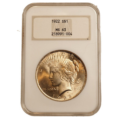 1922 *P* PEACE Silver Dollar NGC MS63 GENERATION 4 **FATTY**FREE ...