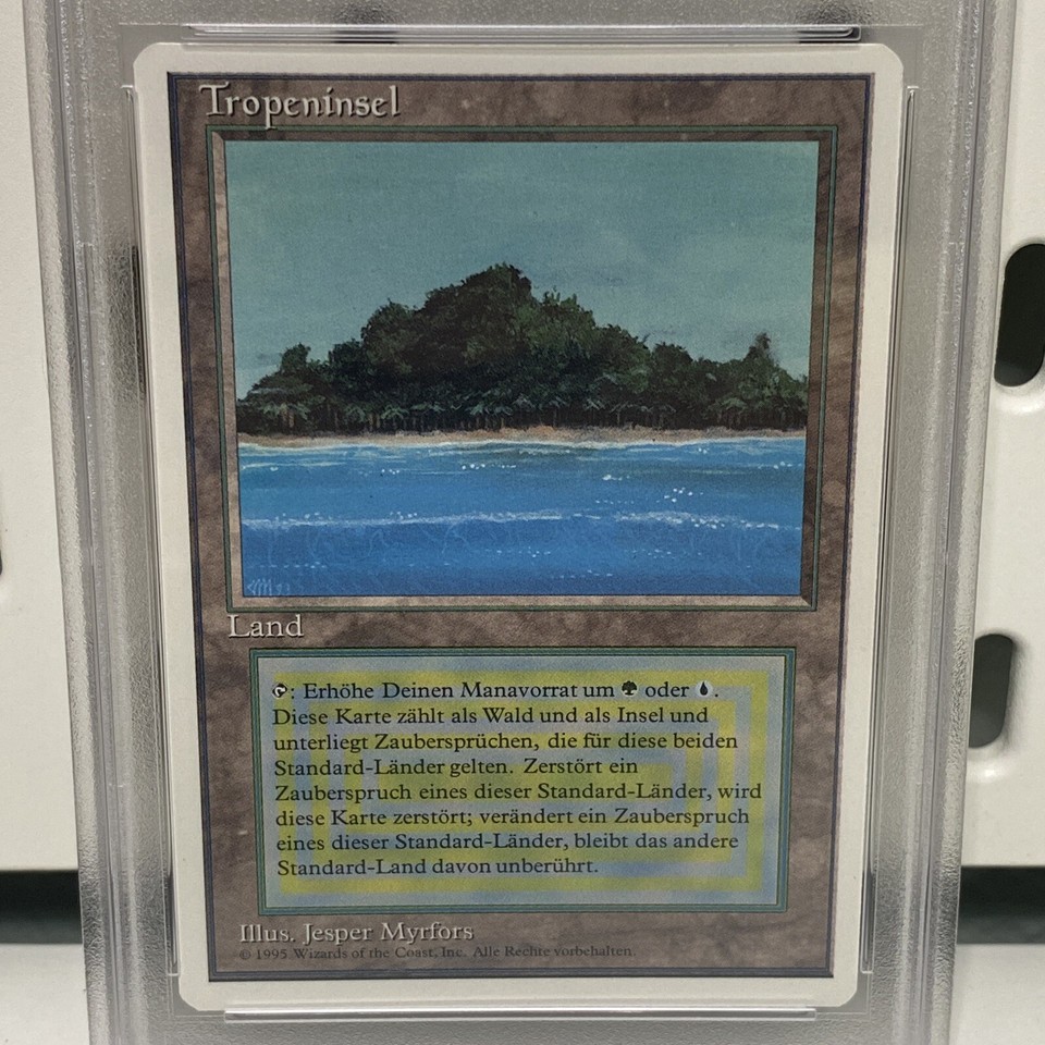 Magic The Gathering Tropical Island German 3rd Edition MTG Revised PSA ...