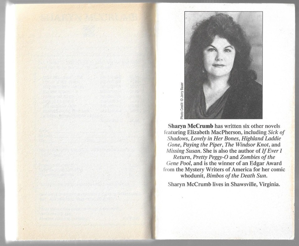 MacPherson’s Lament, An Elizabeth MacPherson Mystery, Sharyn McCrumb ...