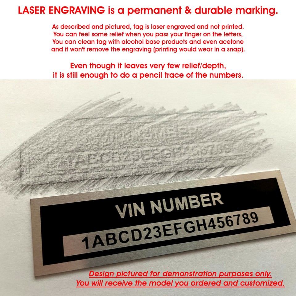 HIN Tag - Boat Hull, Serial number Plate - Aluminum - Engraved with ...