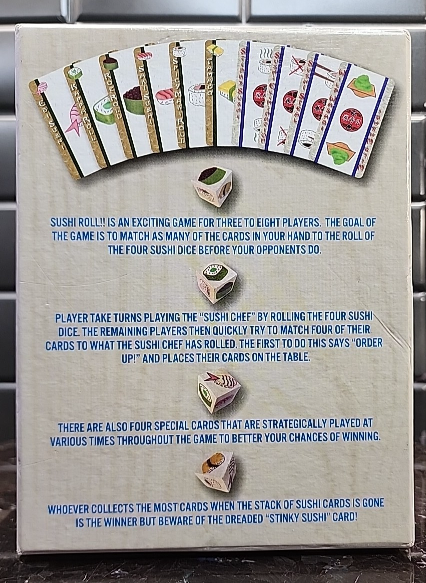 Sushi Roll Game Dice Rollin Card Slappin Whole Family 2009 Mindtwister ...