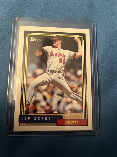 1992 Topps JIM ABBOTT #530 CALIFORNIA ANGELS | eBay