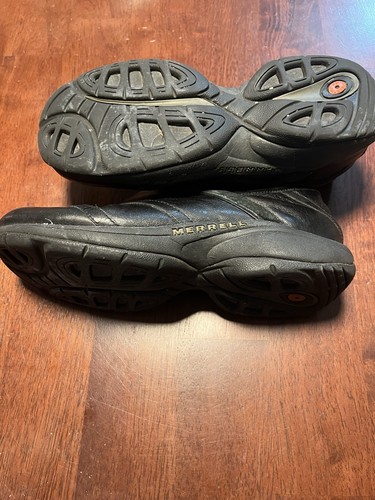 MERRELL Shoes Womens Sz 8 PRIMO PATCH BLACK Leather Casual Slip On ...