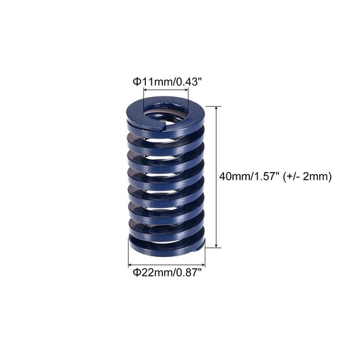 2pcs Die Spring 22mm OD 40mm Long Stamping Light Load Compression Blue ...