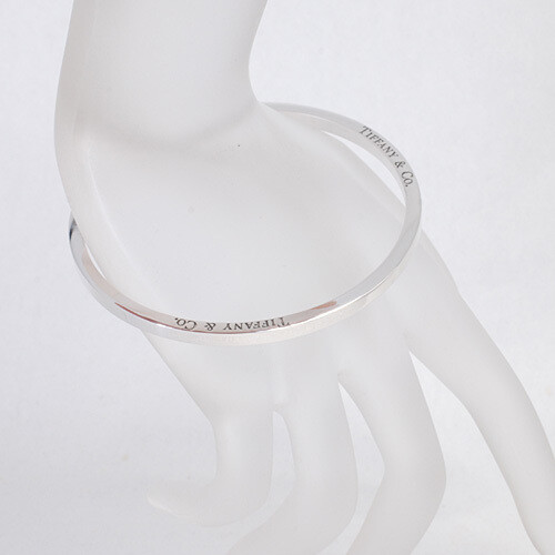 Y914 Tiffany & Co. SV925 Three Logo Bangle Bracelet Silver Finished(14141) | eBay
