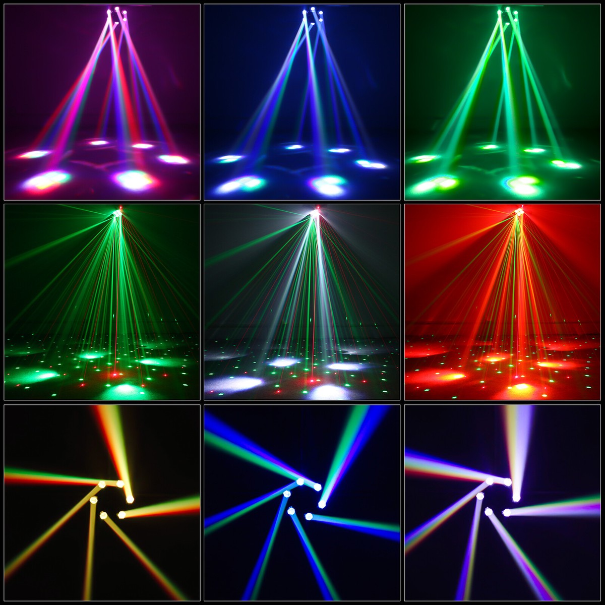 6 Arms Bee Eyes RGBW LED Moving Head Light DMX Laser DJ 6 Arms Bee Eyes RGBW LED Moving Head Light DMX Laser DJ