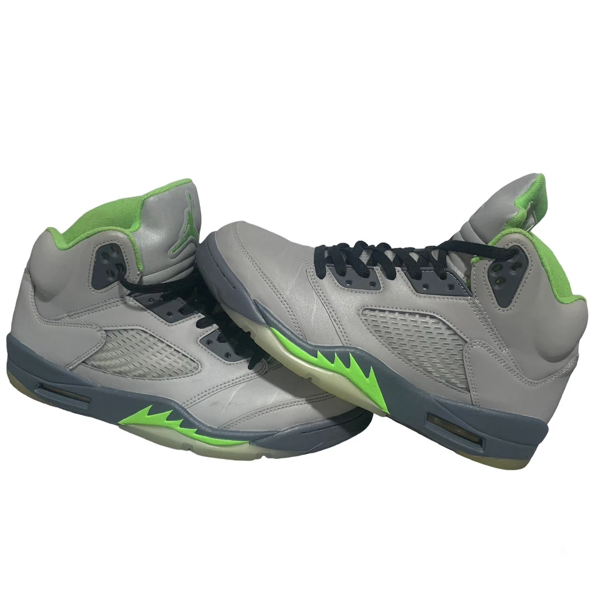 Retro 5 Green Bean On Feet