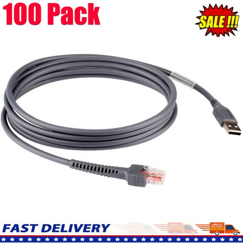 New USB Cable Barcode Scanner Cord For Symbol LS2208 CBA-U01-S07ZAR 6FT ...