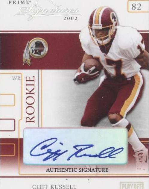 2002 Playoff Prime Signatures - Rookie Cliff Russell #95 Authentic ...