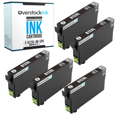 5-Pack Compatible OSI T812XL120 Black Ink for Epson WorkForce WF-7310 ...