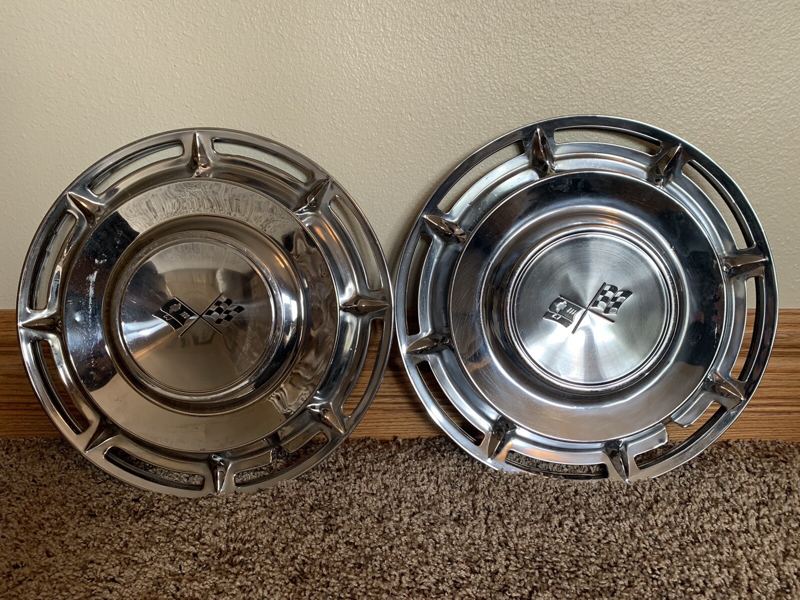 vintage chevy hubcaps 14 Set Of Two | eBay