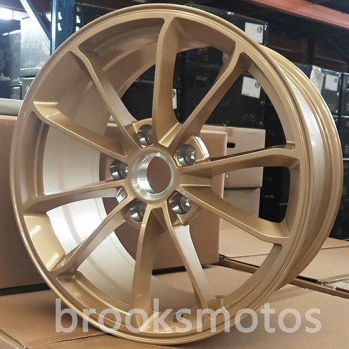 19" FORGED GOLD WHEELS RIMS FIT PORSCHE 911 997 991 WIDE BODY 19X8.5 ...