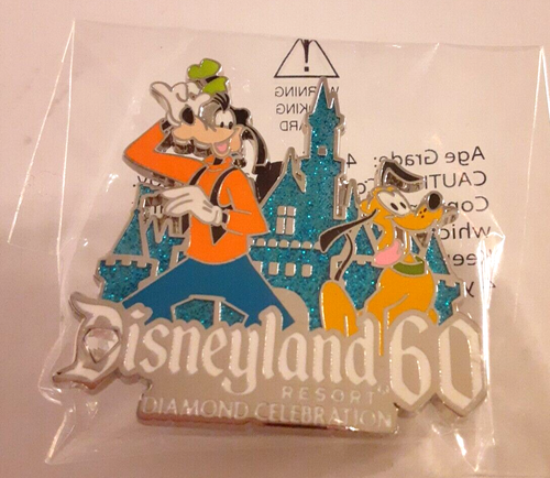 Disneyland Diamond Celebration Goofy Pluto Castle 60th Anniversary Tack ...