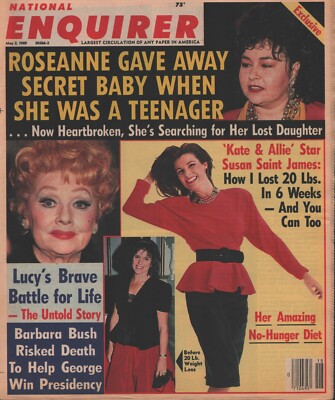 National Enquire - 5/2/89 - Lucille Ball - Roseanne Barr - Susan Saint ...