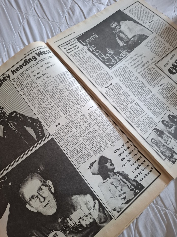 RECORD MIRROR Magazine 29 MAY 1976 Bryan Ferry Slik Sabbath Keith Moon ...