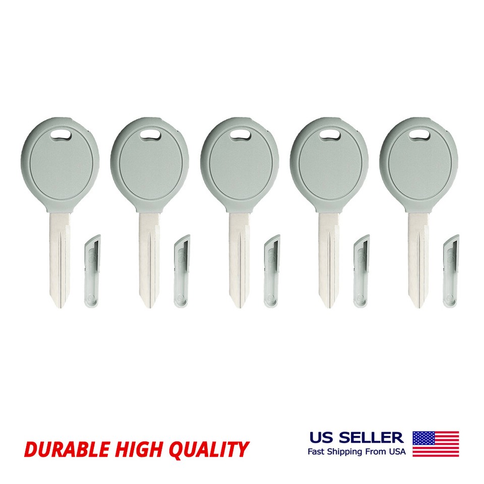 5x Key Shell Case Blade Y160 Grey Color for Chrysler with Chip Holder ...