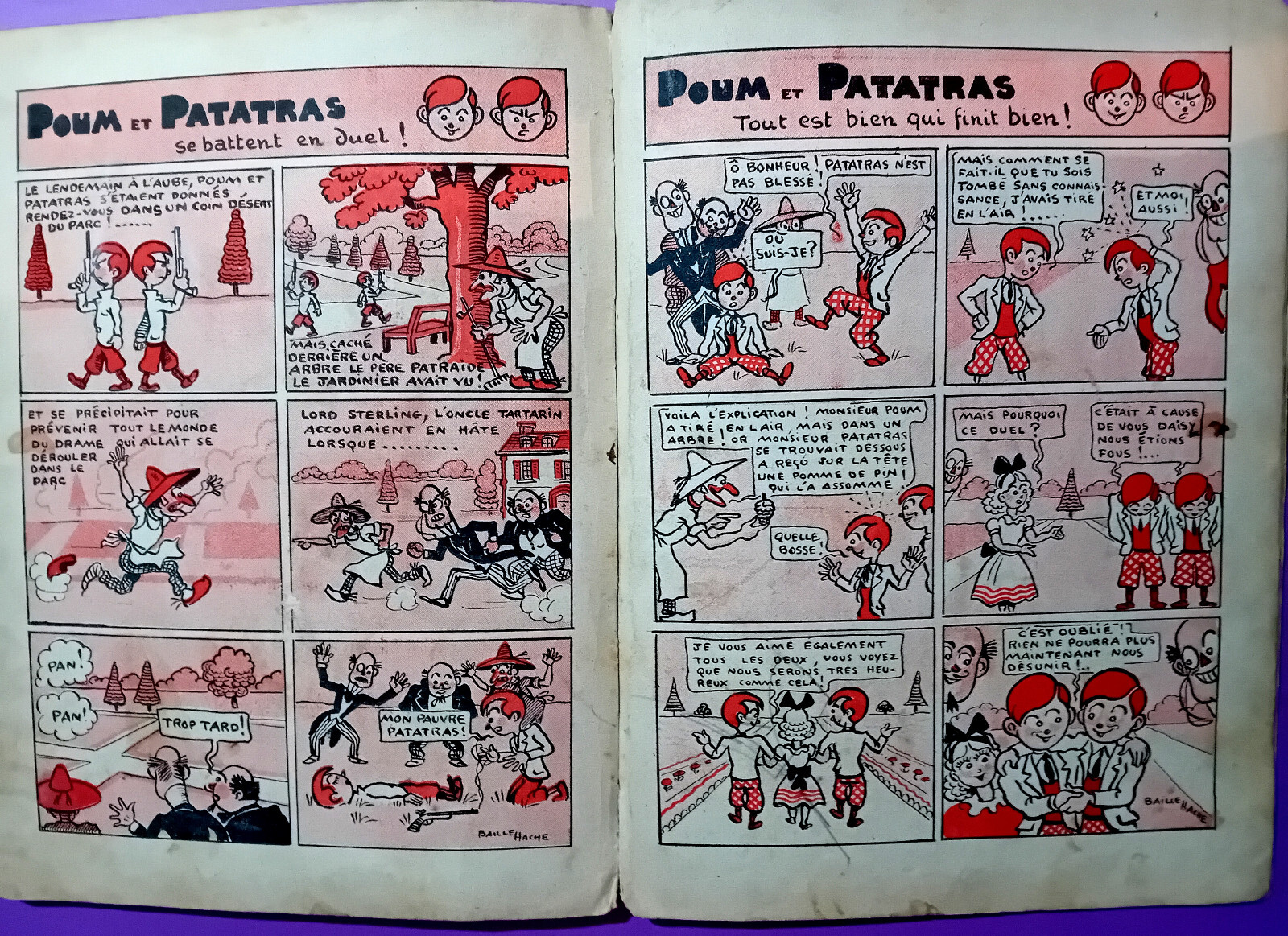 Poum et Patatras font du sport 1934 par Baille Hache, editions Berger ...