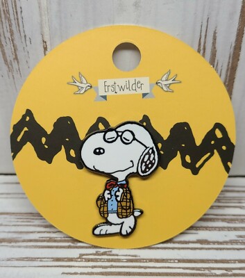 ⚡RARE⚡ ERSTWILDER Professor Snoopy Pin *LIMITED EDITION* NEW SEALED 👓 ...