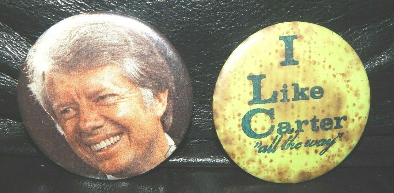 Vintage Collectible Pin 2 Jimmy Carter Campaign Buttons 3" each Photo ...