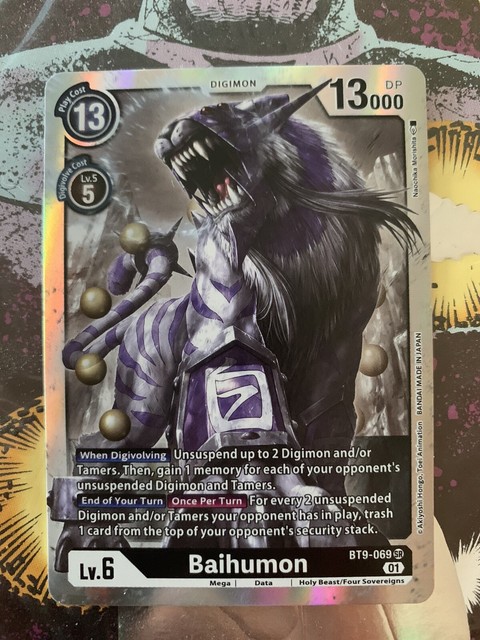 Digimon CCG Baihumon BT9-069 Regular Super Rare for sale online | eBay