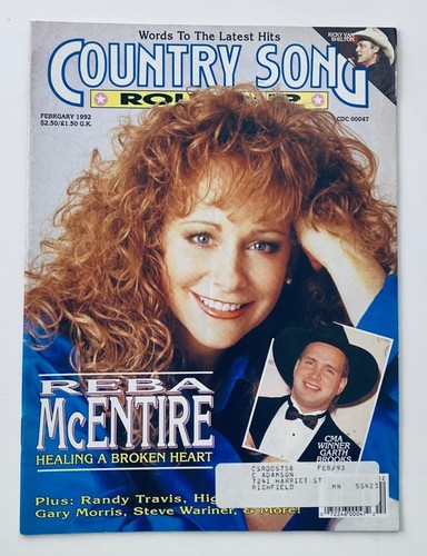 Country Song Roundup Magazine February 1992 Reba McEntire and Garth ...
