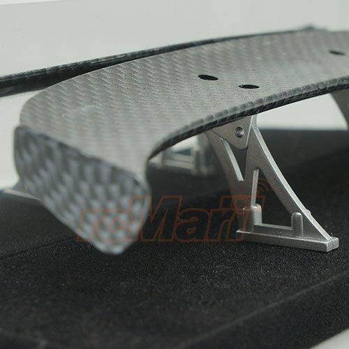 Slidelogy 1/10 RC Car Body Shiny Carbon Pattern Rear Spoiler 1pc Black ...