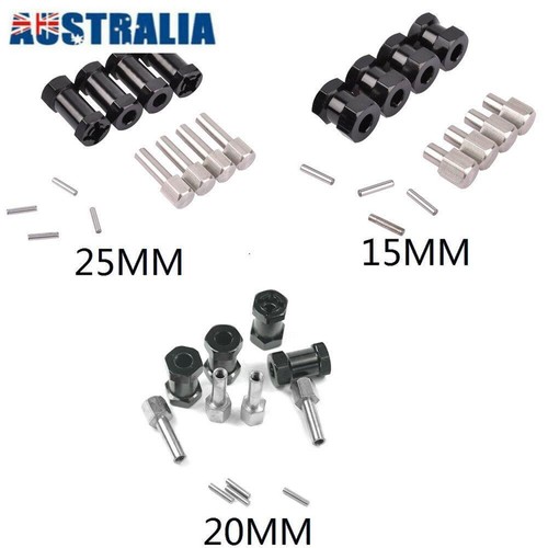 4Pcs Alloy Wheel Hub Hex 12mm Extension Adapter for 1/10 RC Car SCX10 ...