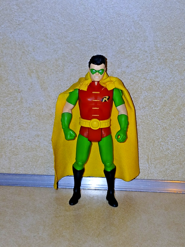 ROBIN ~ DC Super Powers McFarlane Toys Figure ~ Tim Drake Yellow Cape ...